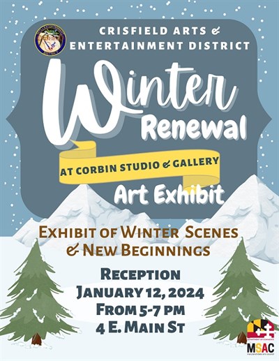 Winter Renewal Art Exhibit Reception 5-7PM (2024-01-12) | VisitMaryland.org